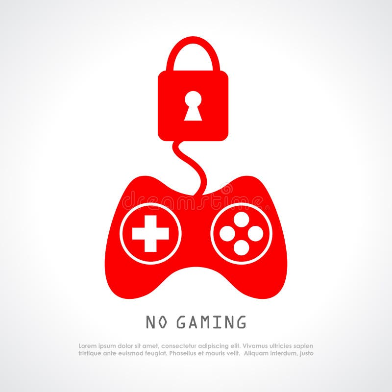 No gaming stock vector. Illustration of icons, gamer - 31087312