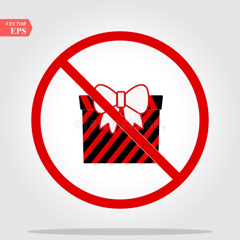 No or Stop. Gift Box with Percentage Icon. Present or Sale Sign ...