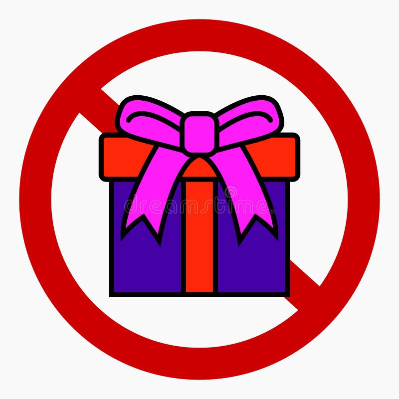 Sign No Gifts Stock Illustrations – 153 Sign No Gifts Stock ...