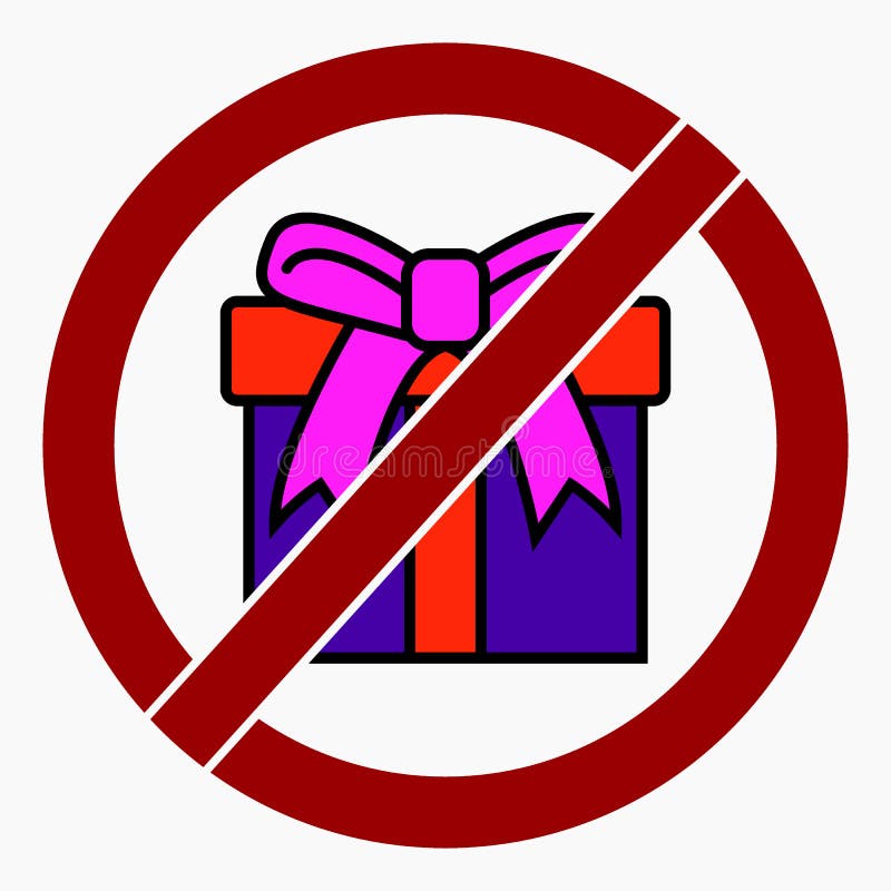 Sign No Gifts Stock Illustrations – 153 Sign No Gifts Stock ...