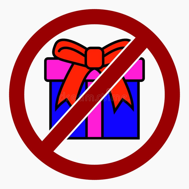 No gift icon. Present ban stock vector. Illustration of sign - 260395669