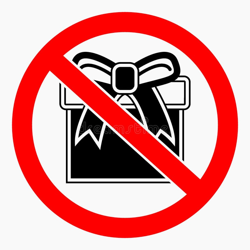 No gift icon. Present ban stock vector. Illustration of award - 260395674