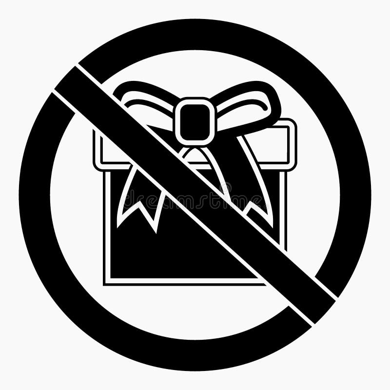 Sign No Gifts Stock Illustrations – 153 Sign No Gifts Stock ...