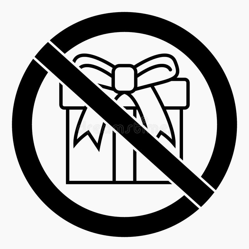 No gift icon. Present ban stock vector. Illustration of restrictive ...