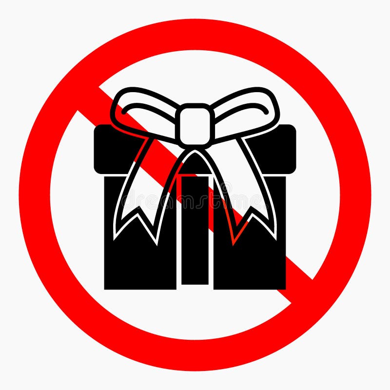 No gift icon. Present ban stock vector. Illustration of forbid - 260395684