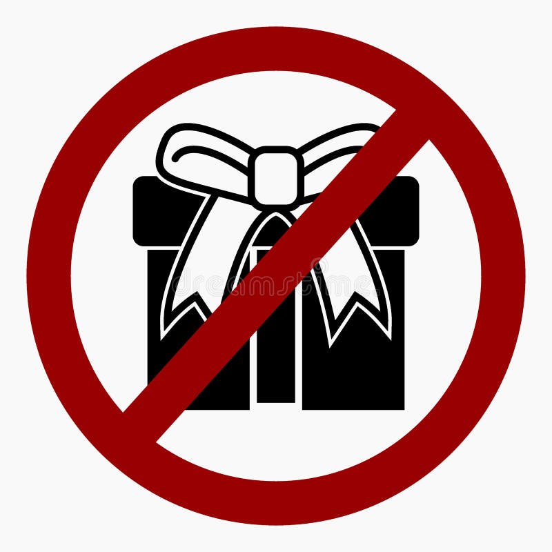 No gift icon. Present ban stock vector. Illustration of prohibition ...
