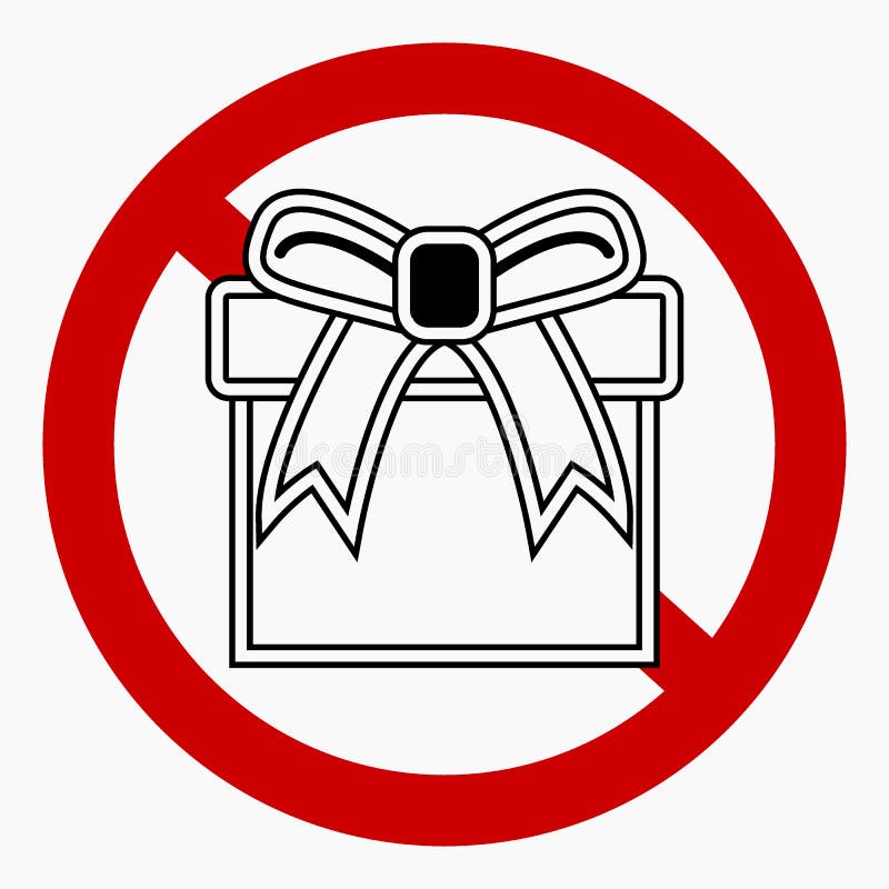 Sign No Gifts Stock Illustrations – 153 Sign No Gifts Stock ...