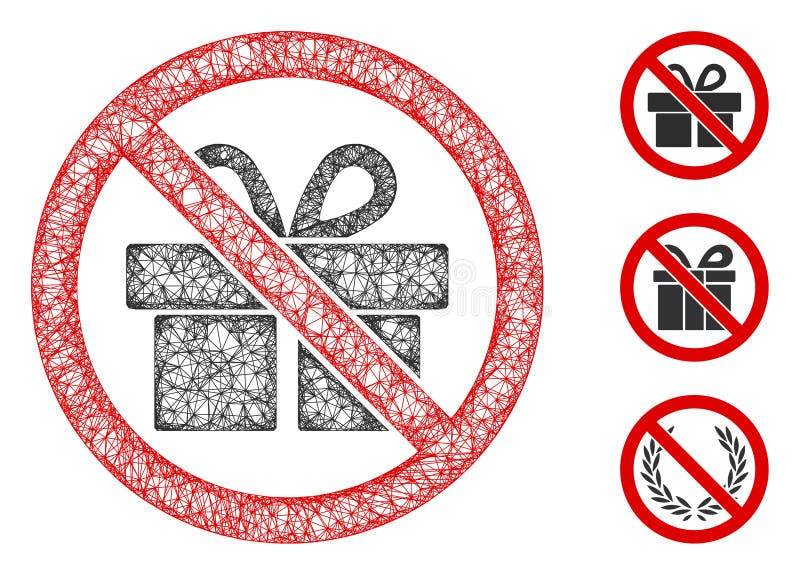 No Gifts Polygonal Web Vector Mesh Illustration Stock Illustration ...