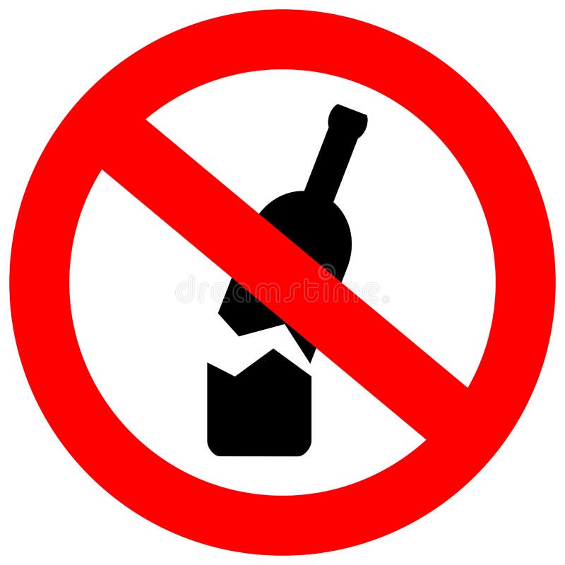 No Glass or Bottles Allowed in this Area Stock Vector - Illustration of ...