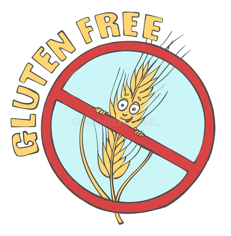 No Gluten Free Cartoon. Vector Stock Vector - Illustration of element ...