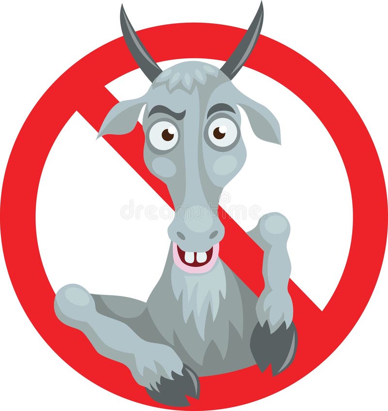 No_goat stock illustration. Illustration of humor, banning - 11810680