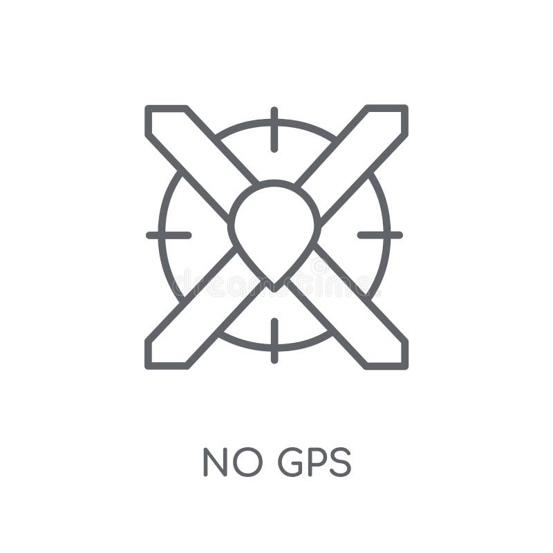 No Gps Linear Icon. Modern Outline No Gps Logo Concept on White Stock ...