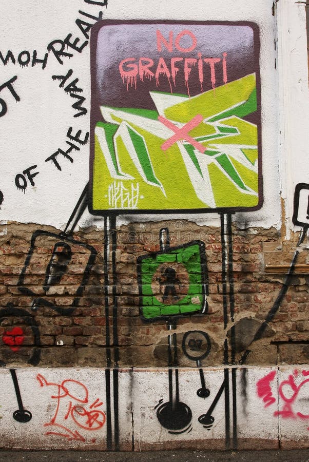 No graffiti editorial stock image. Image of center, detail - 18641059