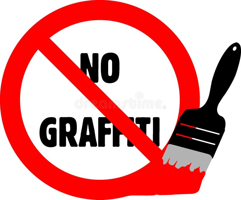 No graffiti sing stock illustration. Illustration of gray - 3881613