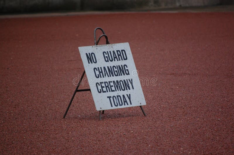 No Guard Changing Ceremony Today Stock Photo - Image of britain, united ...