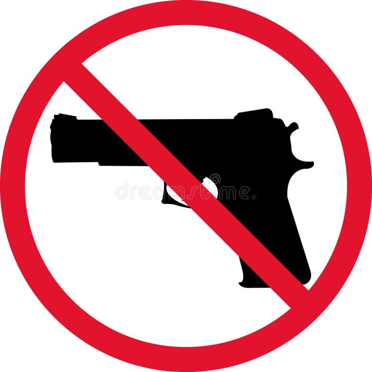 No gun stock vector. Illustration of vector, forbid, forbidden - 6381744