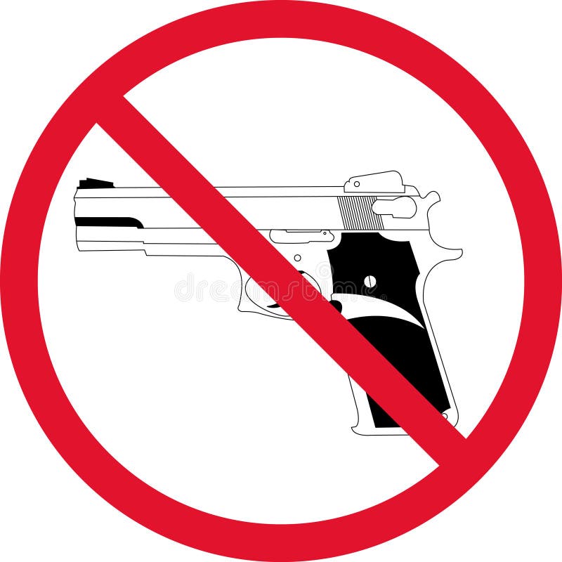 No gun sign stock vector. Illustration of revolver, fight - 56369053