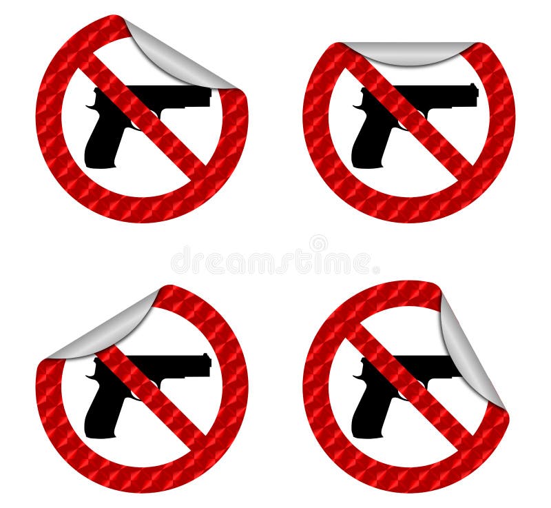 No gun sign stock illustration. Illustration of information - 184243634