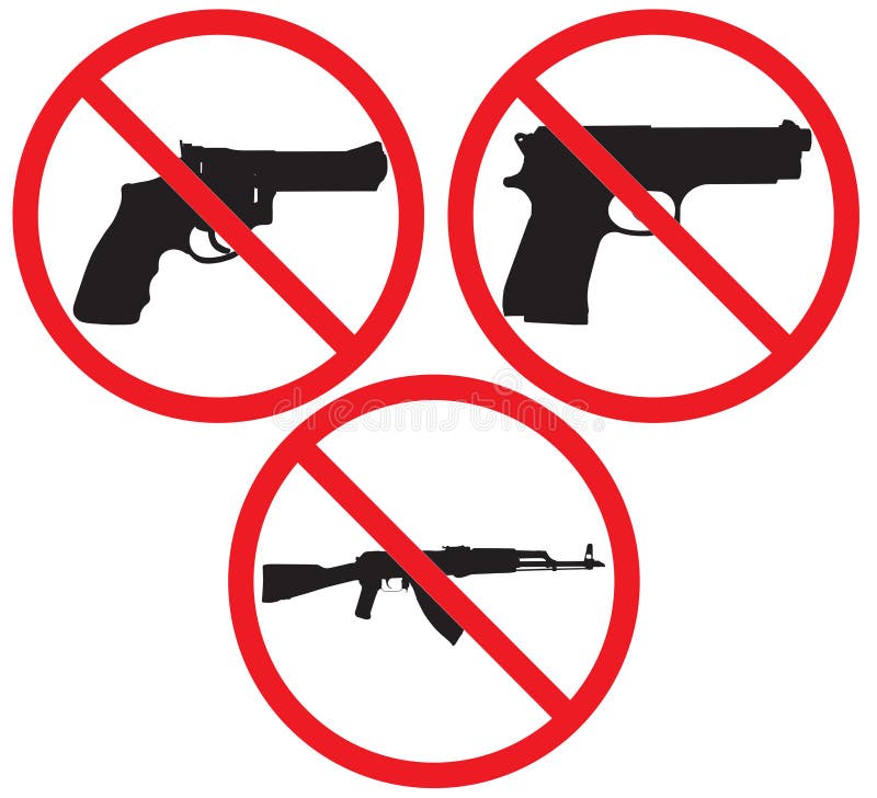No gun sign stock vector. Illustration of revolver, fight - 56369053