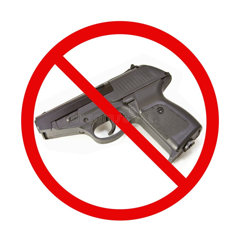 No gun sign stock vector. Illustration of revolver, fight - 56369053