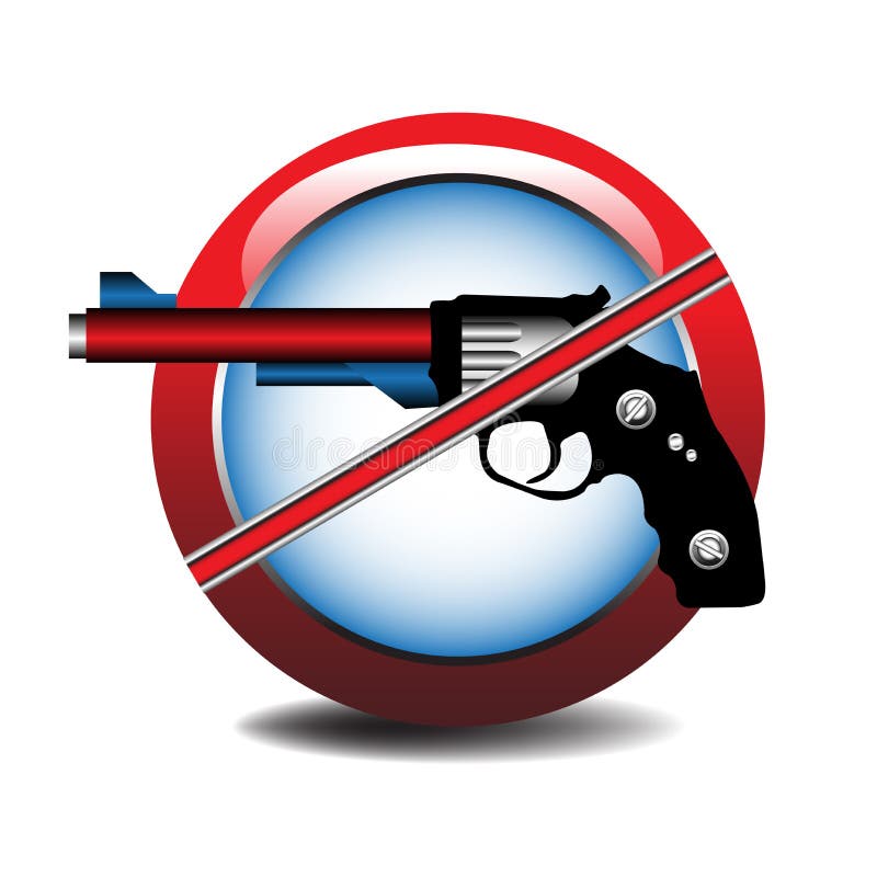 No gun sign stock vector. Illustration of revolver, fight - 56369053