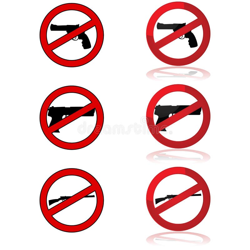 No guns allowed stock vector. Illustration of avoid, power - 28194666