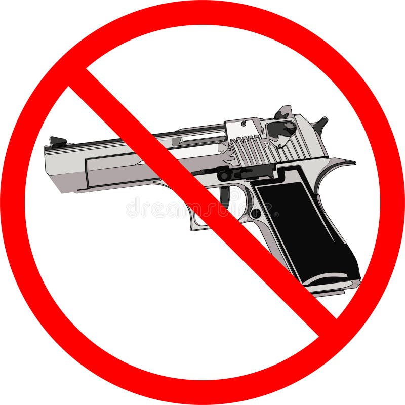No guns or weapons allowed stock illustration. Illustration of stop ...