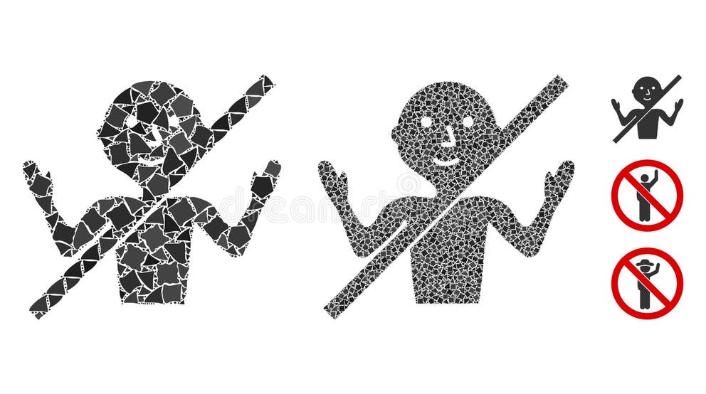 No Guru Mosaic Icon of Unequal Items Stock Vector - Illustration of ...