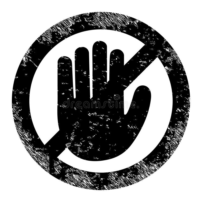 No Hand Grunge Icon Vector stock vector. Illustration of touchment ...