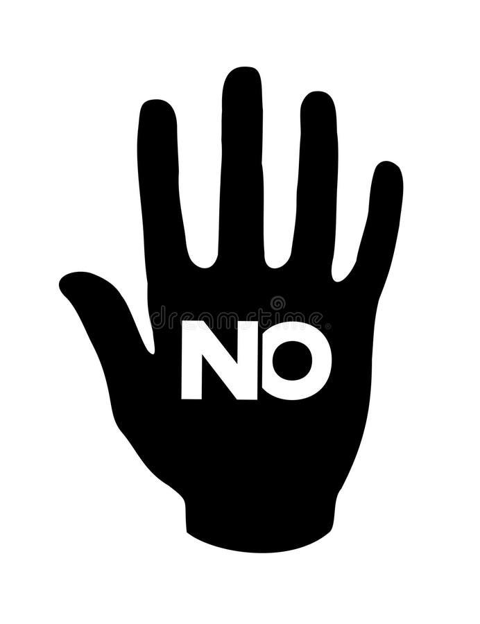 No hand message symbol stock vector. Illustration of danger - 309081736