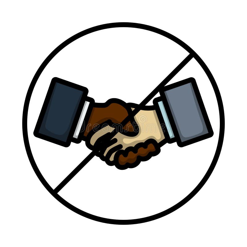 No Hand Shake Icon stock vector. Illustration of lineart - 247394058