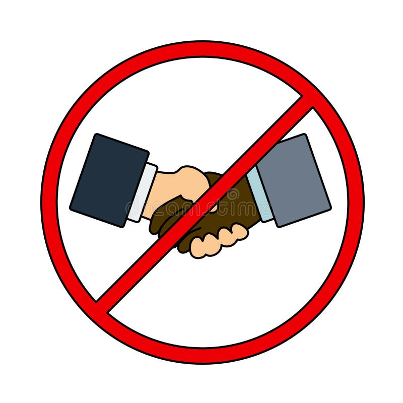 No Hand Shake Stock Illustrations – 857 No Hand Shake Stock ...