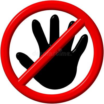 No hand sign stock illustration. Illustration of prints - 7582161