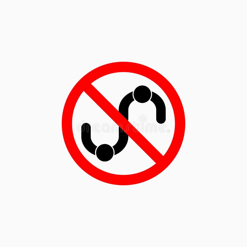 Handshake, Prohibit Icon. Simple Line, Outline Elements of Viral ...