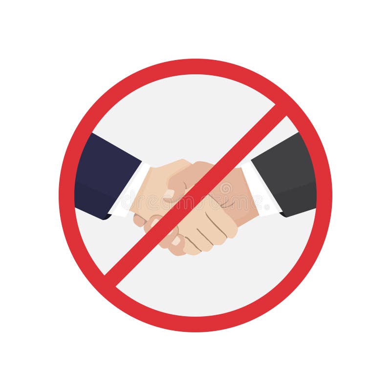 No Handshake Icon in a Flat Design. Vector Illustration Stock Vector ...