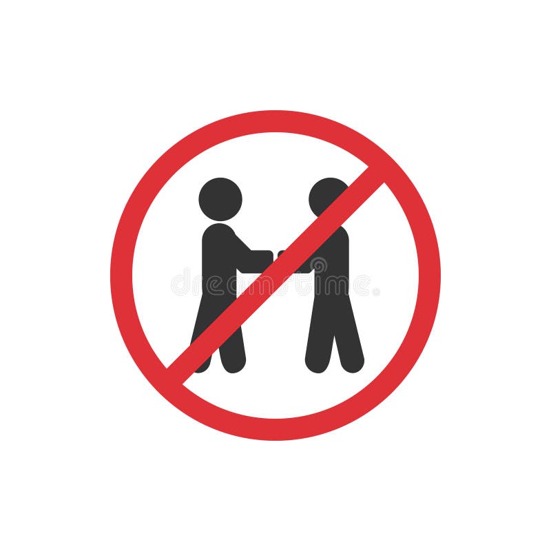No Handshake Icon in a Flat Design. Vector Illustration Stock Vector ...