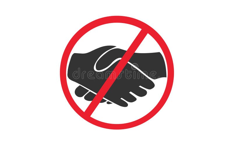 No Handshake Icon in a Flat Design. Vector Illustration Stock Vector ...