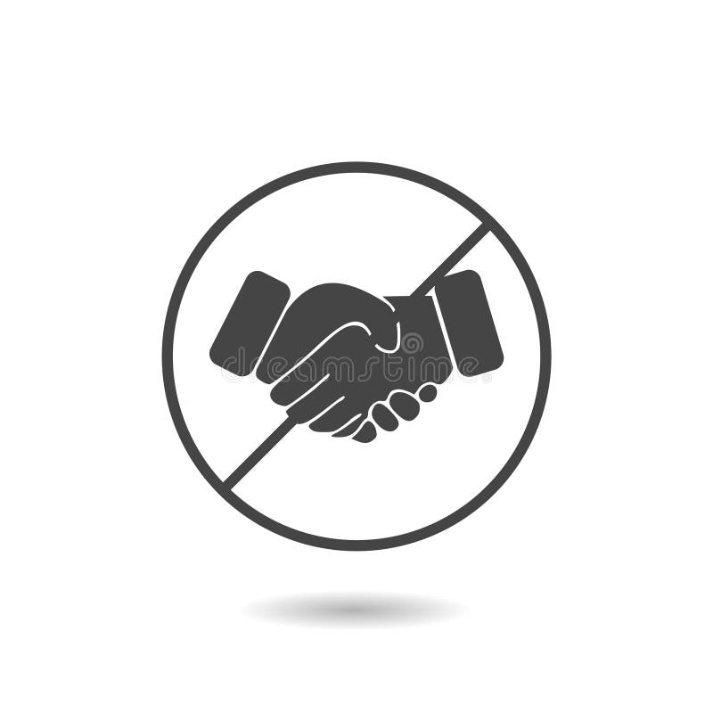 No Handshake Icon with Shadow Stock Vector - Illustration of contract ...