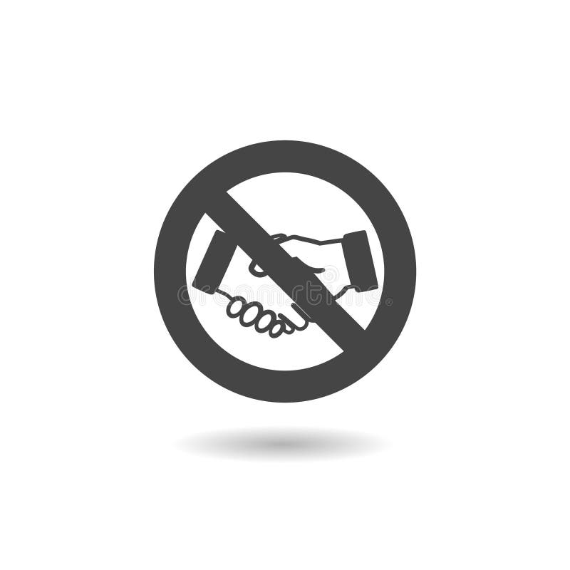 No Handshake Icon with Shadow Stock Vector - Illustration of contract ...