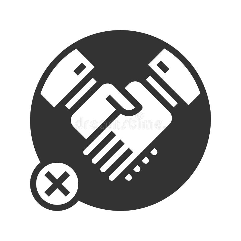 No Handshake Icon Vector Illustration Stock Vector - Illustration of ...