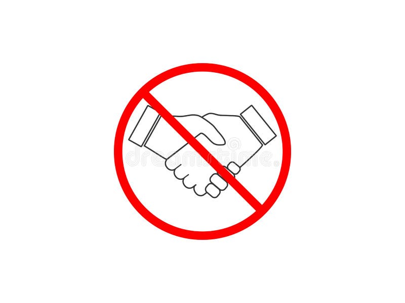 No Handshake Icon. Vector Illustration, Flat Design Stock Illustration ...