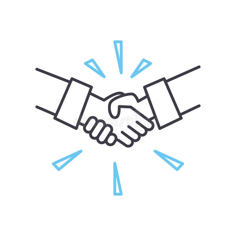 No Handshake Line Icon, Outline Symbol, Vector Illustration, Concept ...