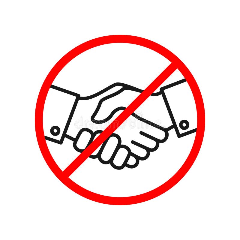 No Handshake Icon. No Dealing Vector Stock Vector - Illustration of ...