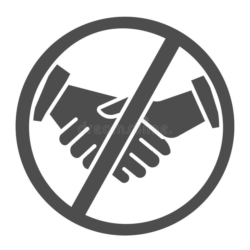 Do Not Contact. No Handshake Icon. Precautions And Prevention Of ...