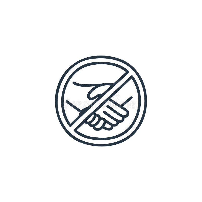 No Handshake Vector Icon. No Handshake Editable Stroke Stock Vector ...