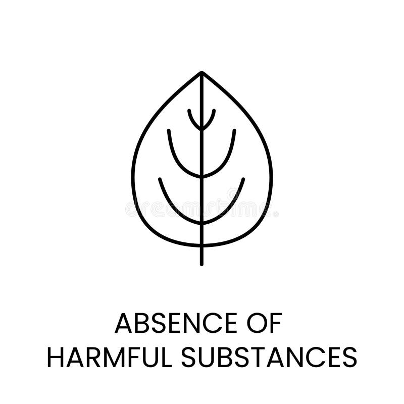 No Harmful Substances Line Icon in Vector with Editable Stroke for ...