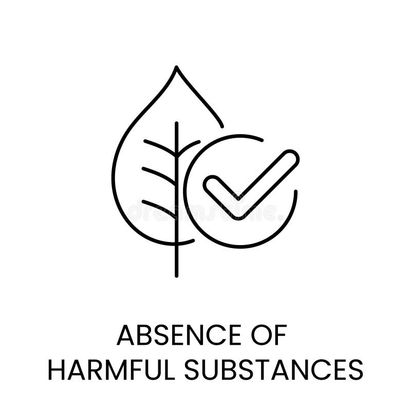 No Harmful Substances Line Icon in Vector with Editable Stroke for ...