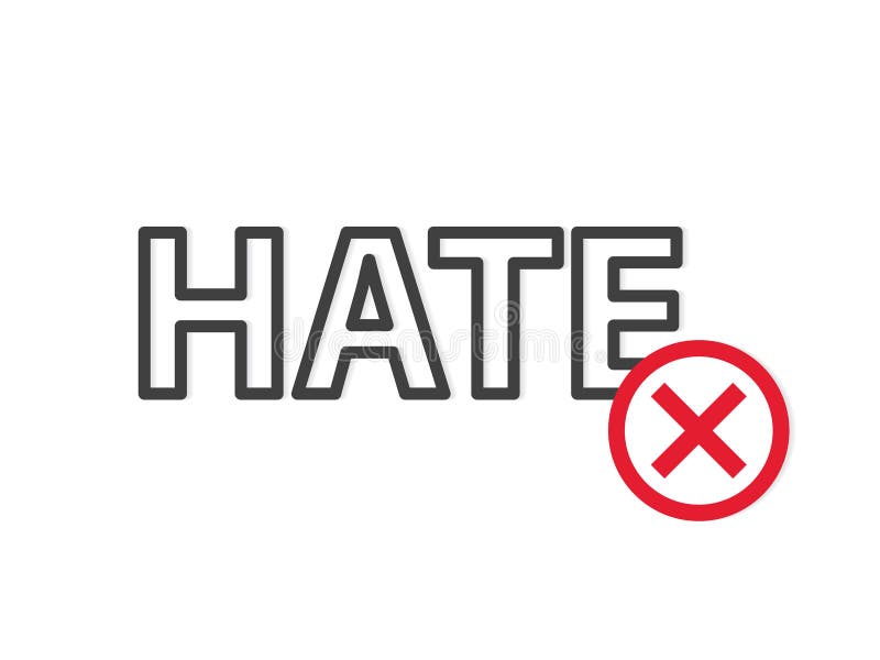No hate concept icon stock vector. Illustration of cyber - 213063314