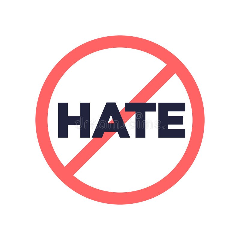 No hate speech sign stock vector. Illustration of word - 282044446