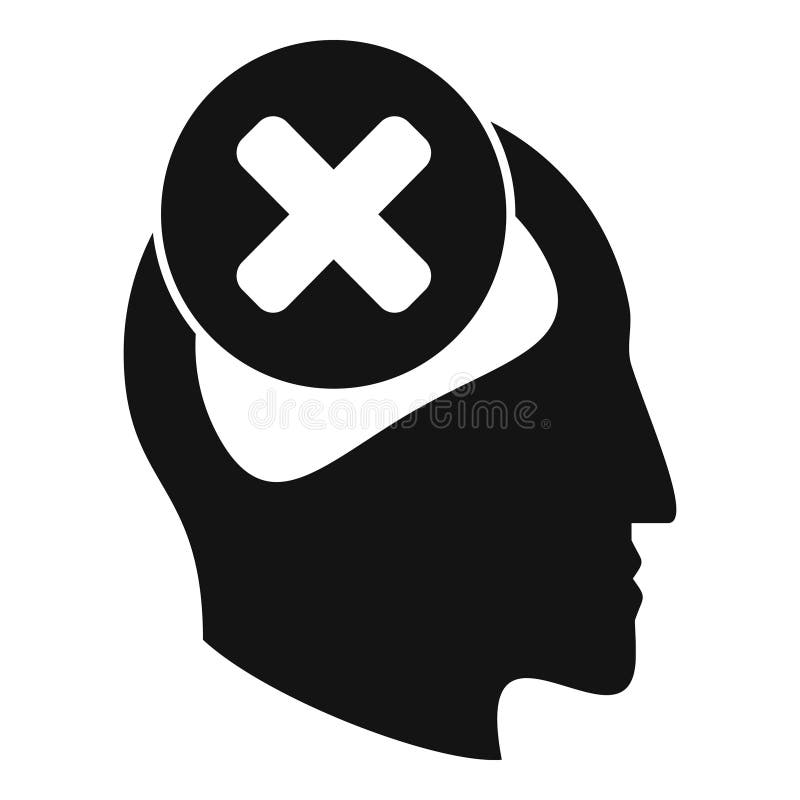 No Head Memory Icon Simple Vector. Ebony Head Stock Vector ...